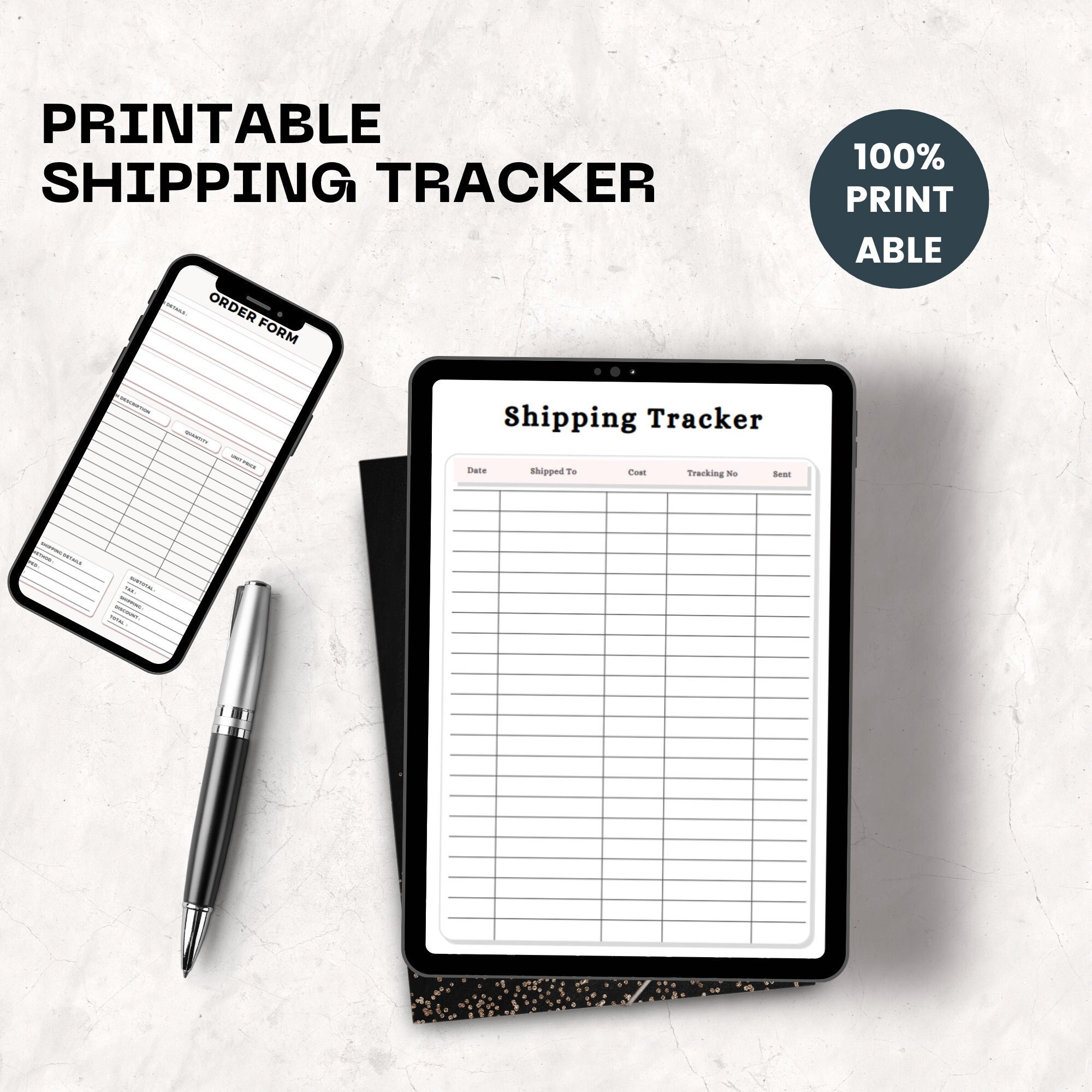 Shipping Tracker Printable Template, Shipping Planner, Shipping Log ...