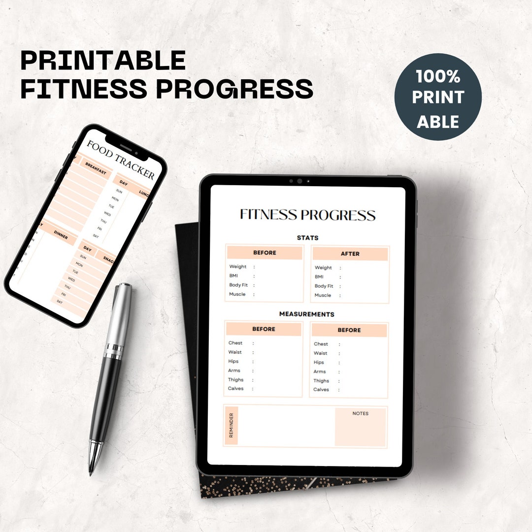 Fitness Planner Printable, Meal Planner, Weight Loss Tracker, Workout ...
