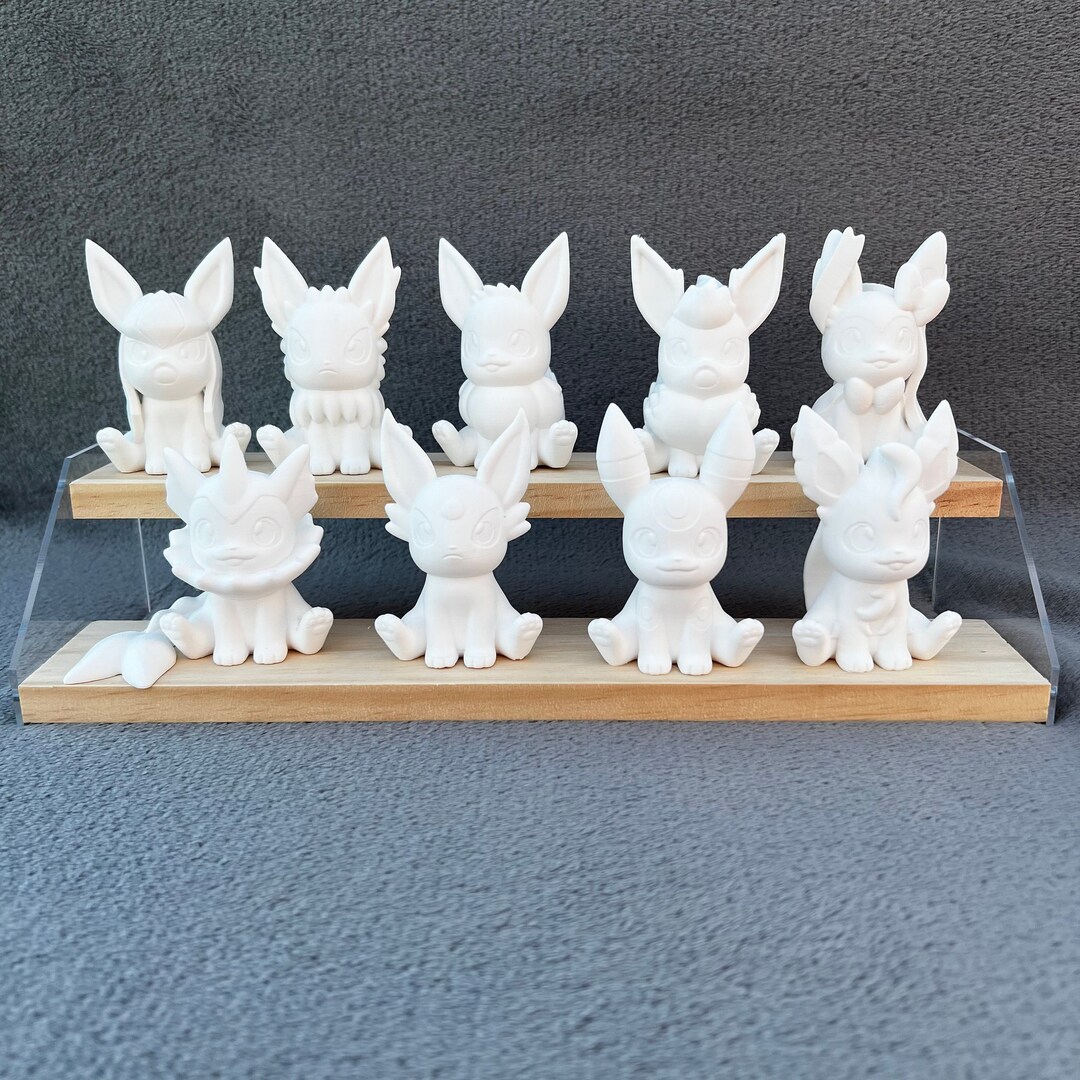 Chibi Eevee and Eeveelutions 3D Printed Models & Paint Kits |, Fan Art ...