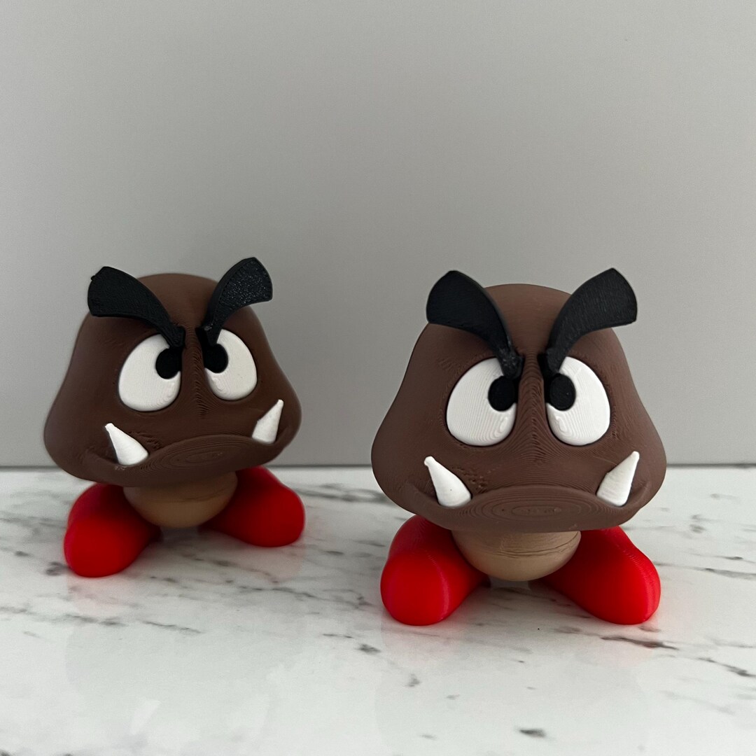 3D Printed Goomba Inspired Model in Full Colour Gaming, Game, Mario ...