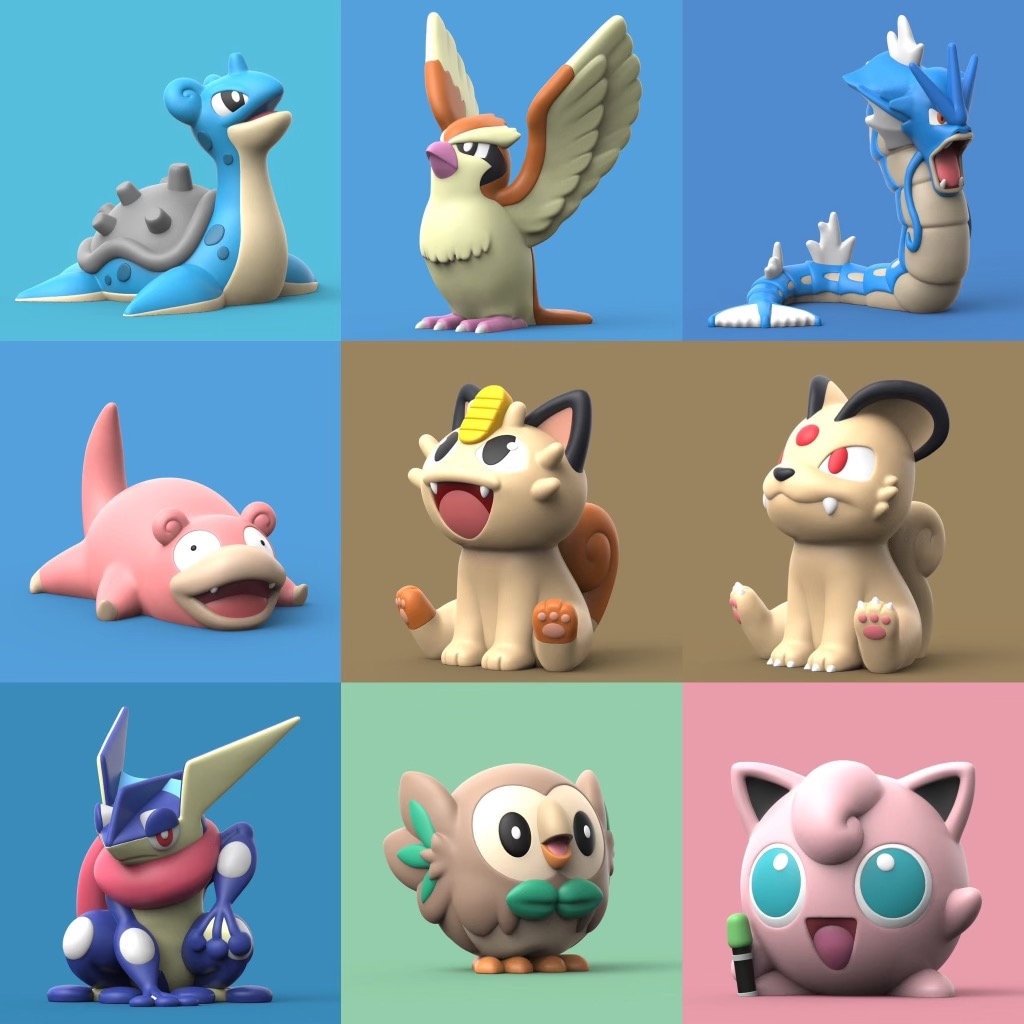 Choose and Paint Your Own 3D Printed Model Pokemon Inspired, Art, Craft ...