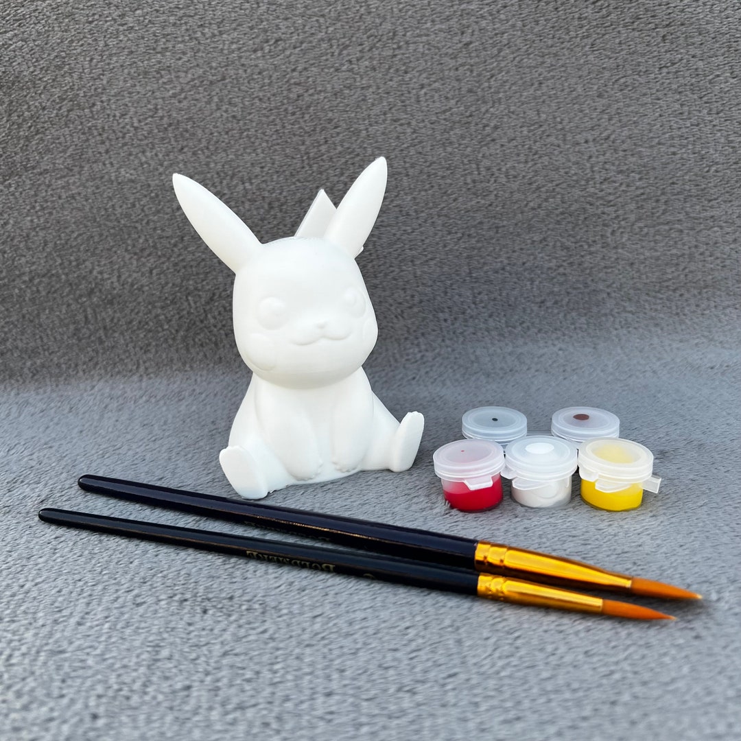 Pikachu sitting Inspired Paint Kit Pokemon, 3D Printed, Art, Craft ...