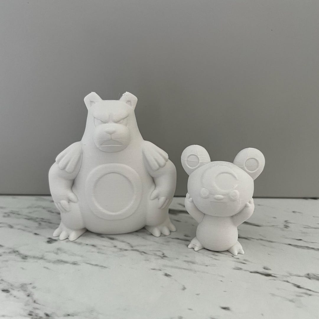 Teddiursa & Ursaring Inspired 3D Printed Model Paint Kit - Etsy