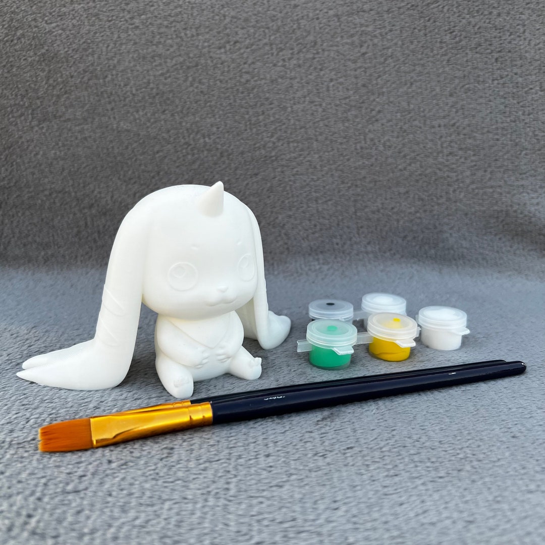 Terriermon Inspired Paint Kit | Digimon, 3D Printed, Fan Art, Craft ...