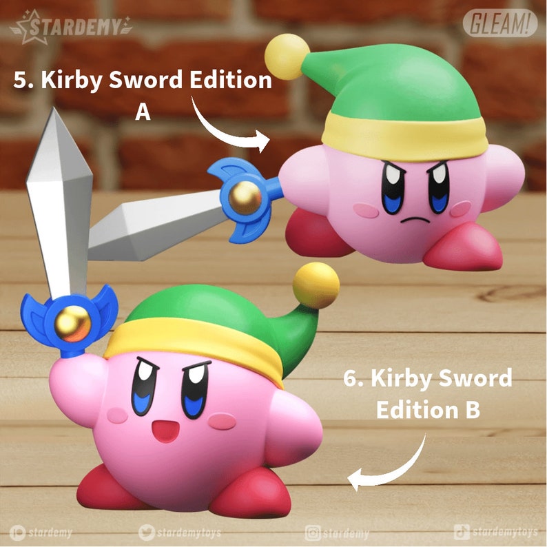 Choose and Paint Your Own Kirby Inspired 3D Printed Model | Fan Art ...