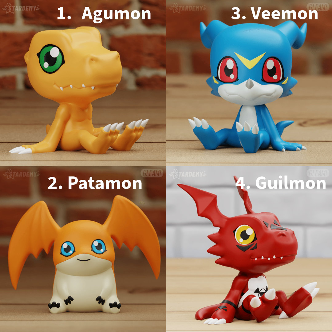 Choose and Paint Your Own 3D Printed Model Digimon Inspired - Etsy UK