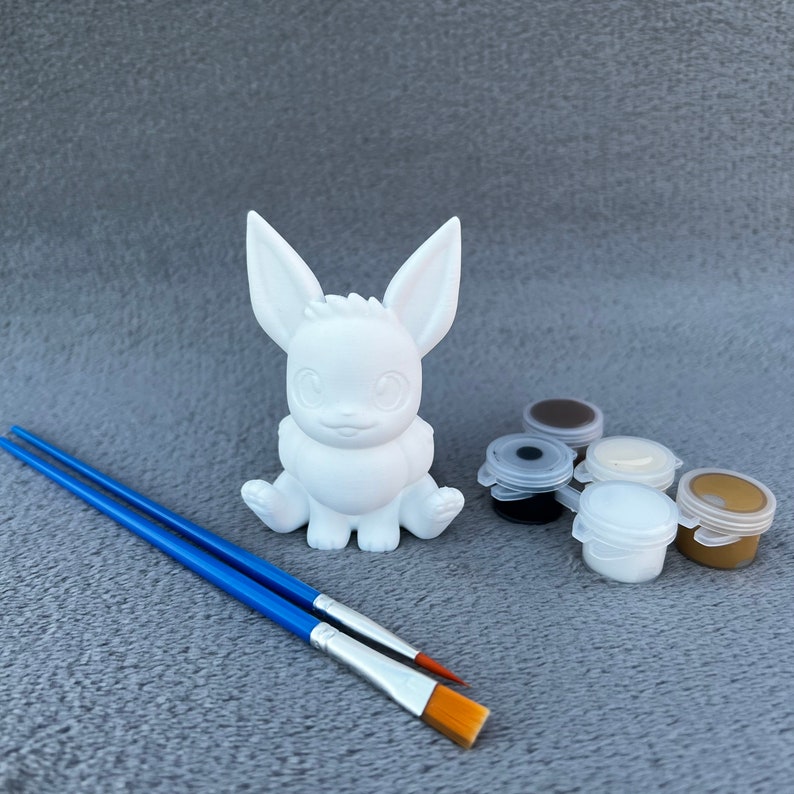 Chibi Eevee and Eeveelutions 3D Printed Models & Paint Kits Pokemon ...