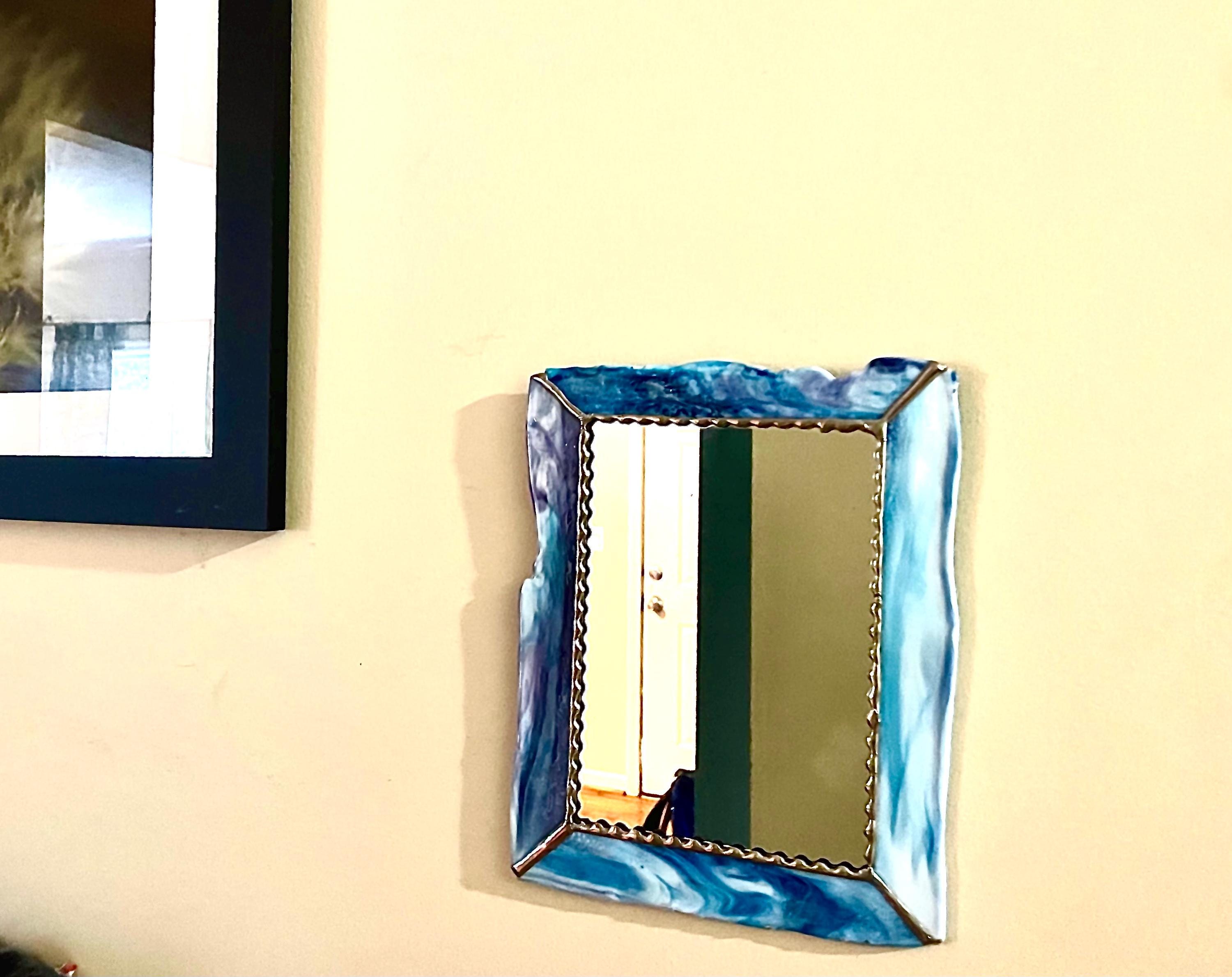 Decorative Mirror With Stained Glass Details - Etsy