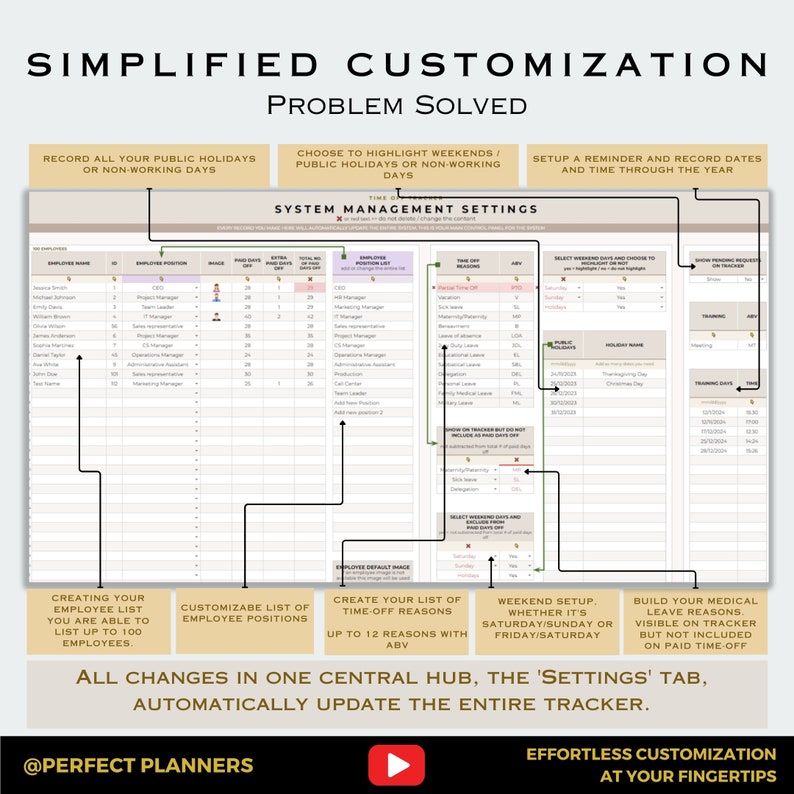 Employee Time off Request Template. Vacation Request Tracker. PTO ...