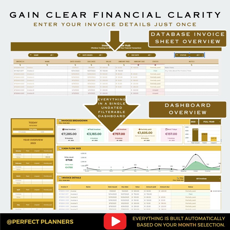 Invoice Tracker & Payment Manager Invoice Payments and Dashboard Small ...