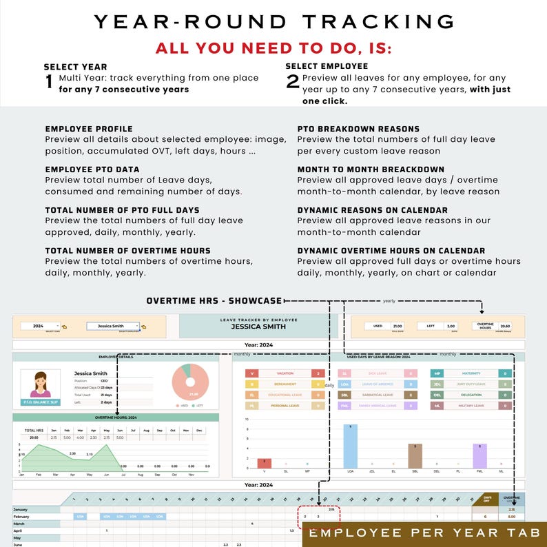 Annual Leave Tracking: Leave Tracker, Planner for Employee Vacations ...