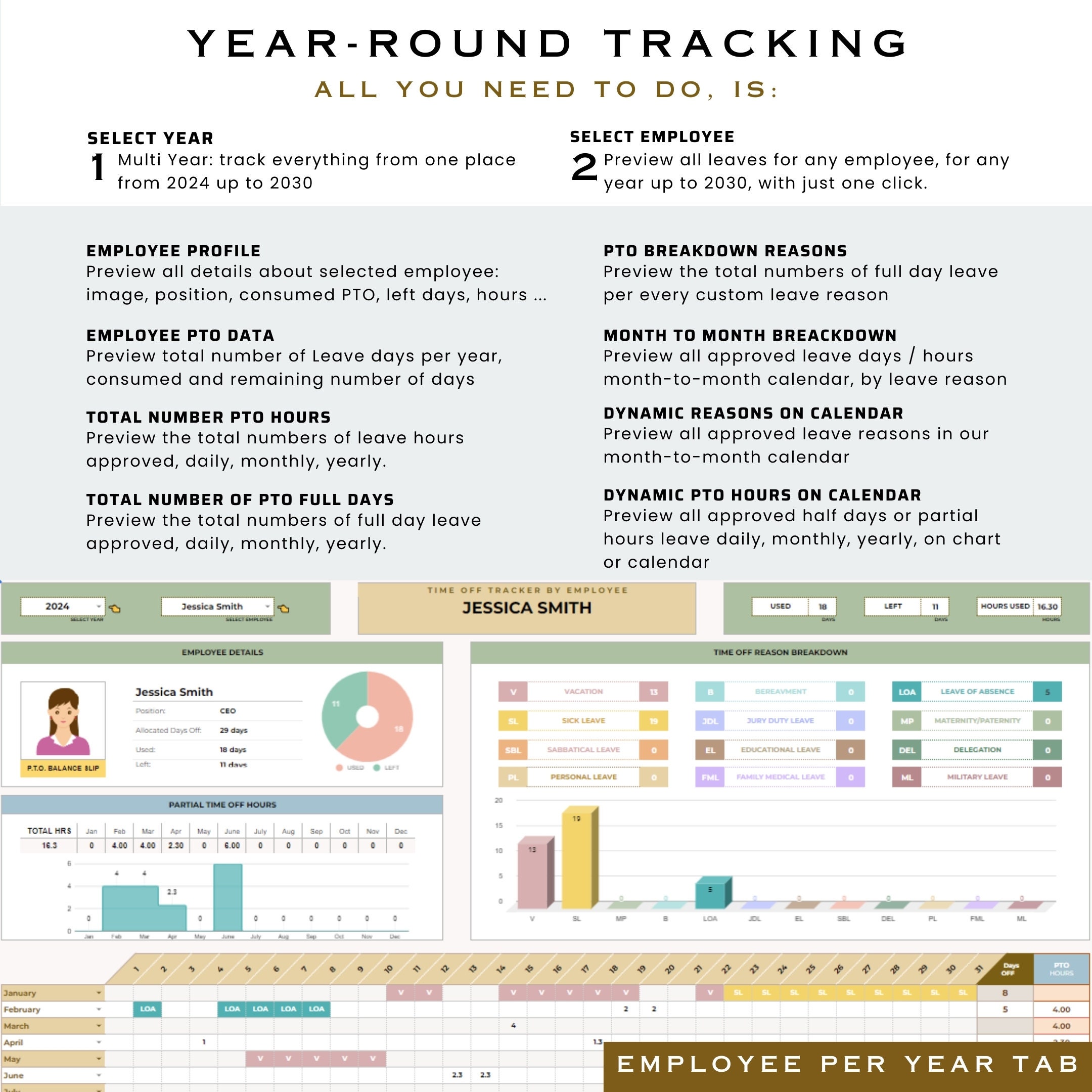 Employee Absence Tracker, Absence Tracker for Employees, Employee Leave ...