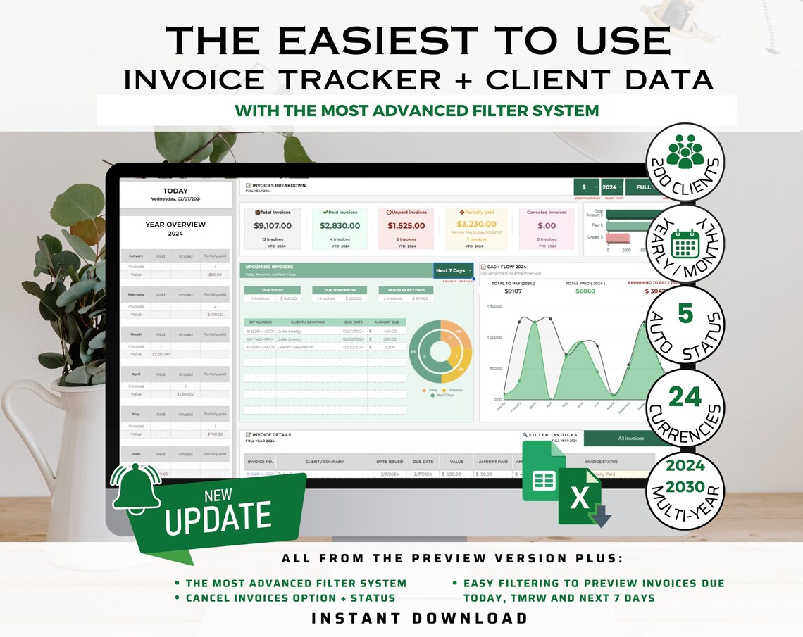 Invoice Tracker & Payment Manager Invoice Payments and Dashboard Small ...