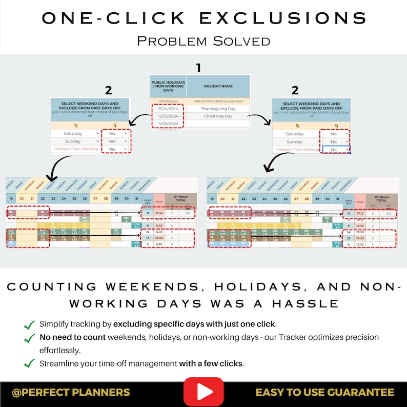 Employee Leave Tracker & Vacation Tracker | Excel Template and Google ...