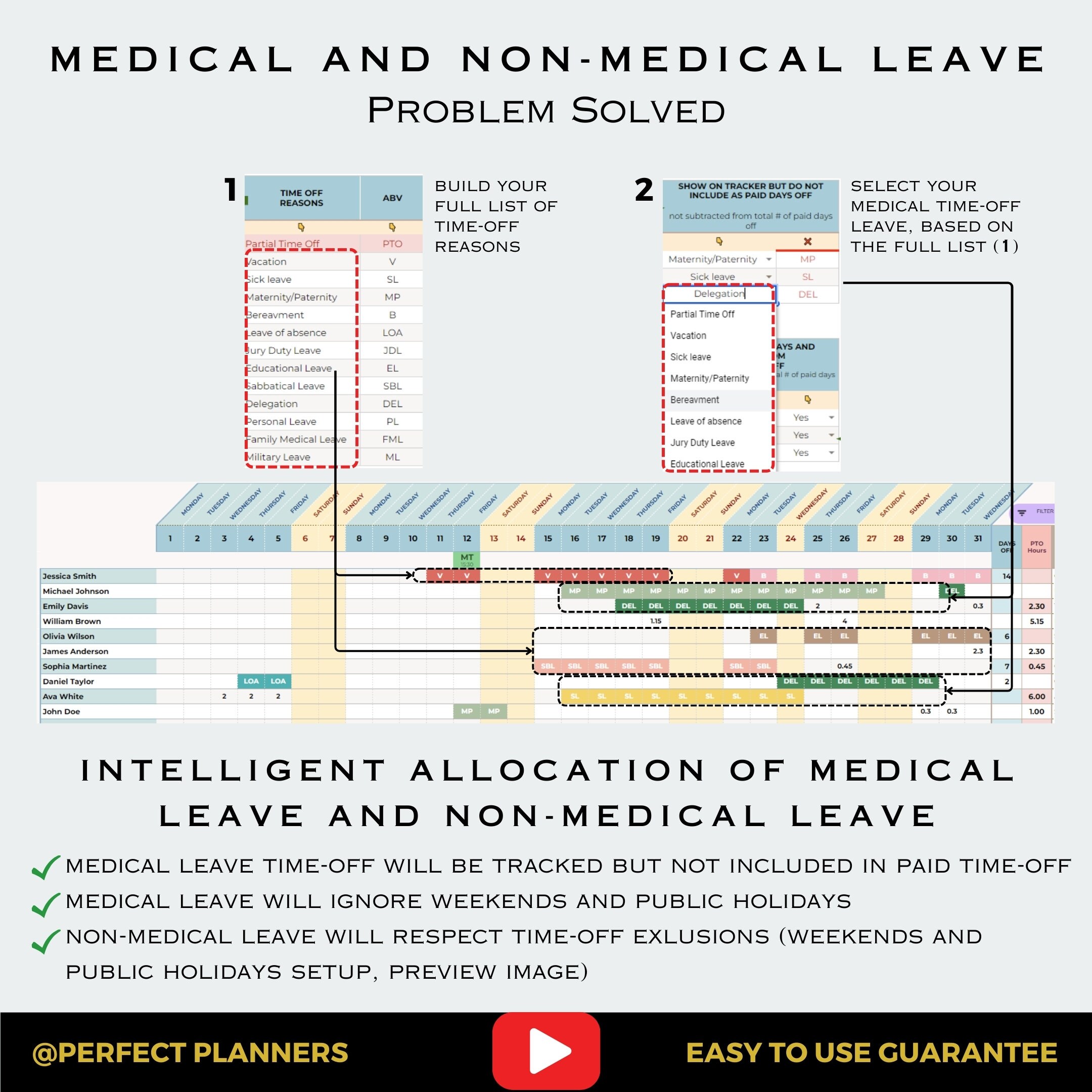 Employee Leave Tracker: Excel & Google Sheets Template (digital ...