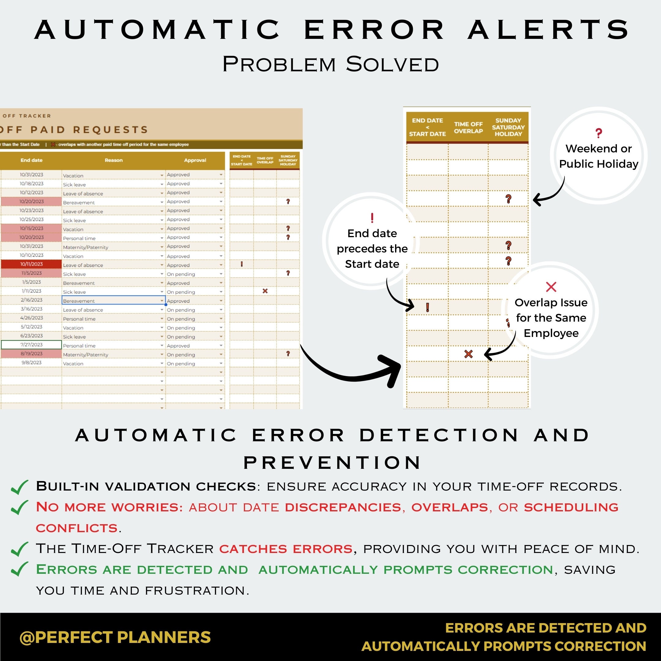 Employee Time off Request Template. Vacation Request Tracker. PTO ...