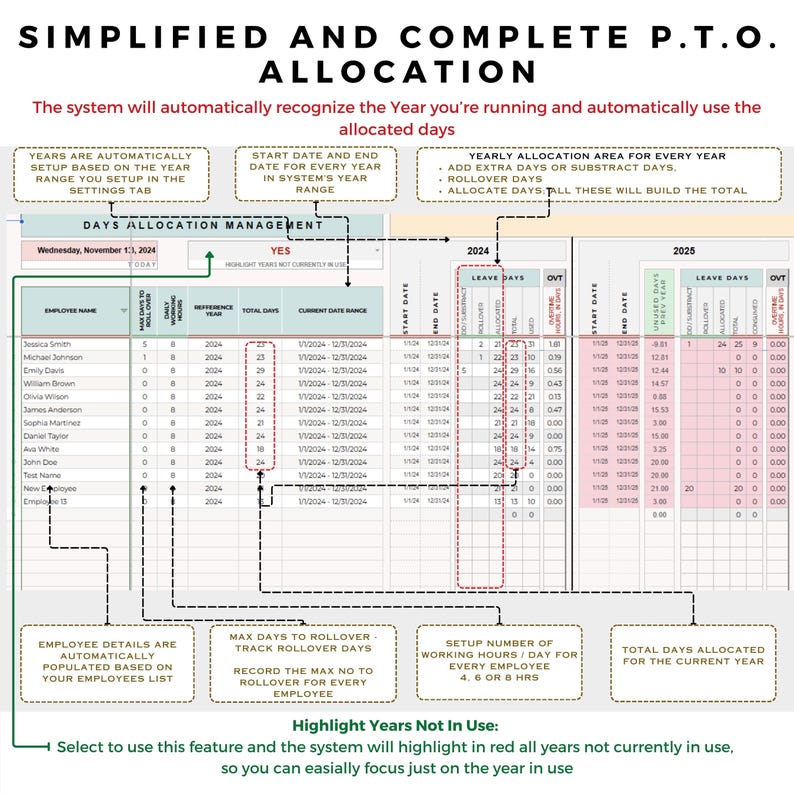 Annual Leave Tracking: Leave Tracker, Planner for Employee Vacations ...