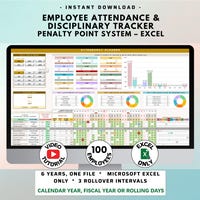 2026 Attendance Tracker Template | Google Sheet Attendance Record ...