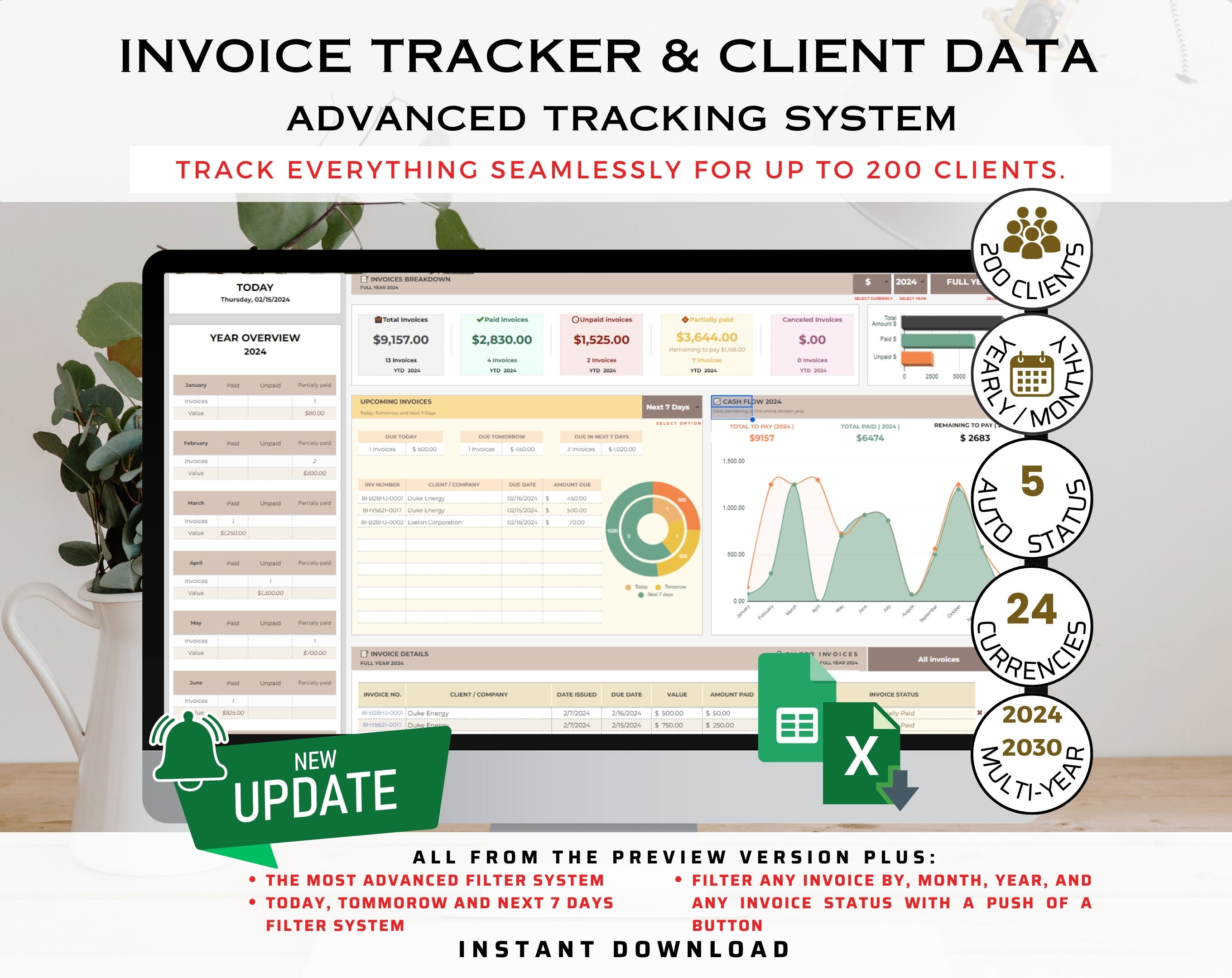 Invoice Tracker & Payment Manager Invoice Payments and Dashboard Small Business Invoice Tracker ...