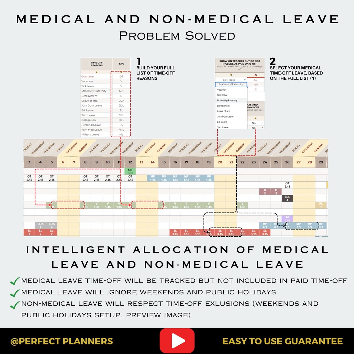 Employee Absence Tracker: Leave & Overtime Management (digital Download ...