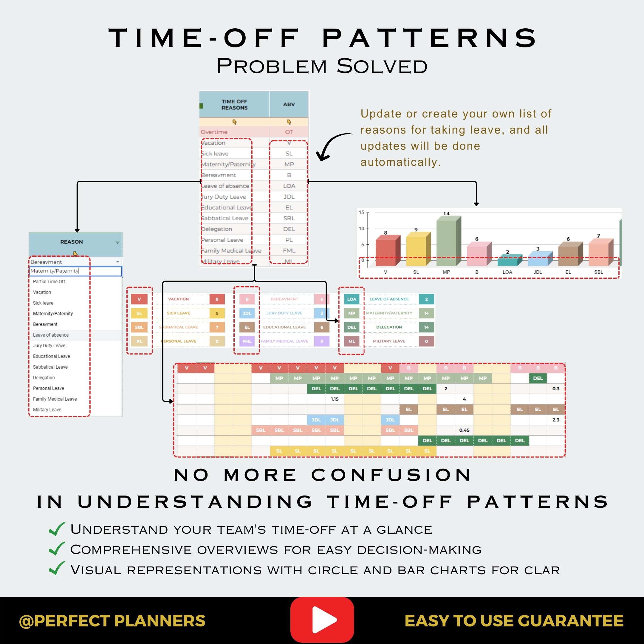 Annual Leave Tracking: Leave Tracker, Planner for Employee Vacations ...