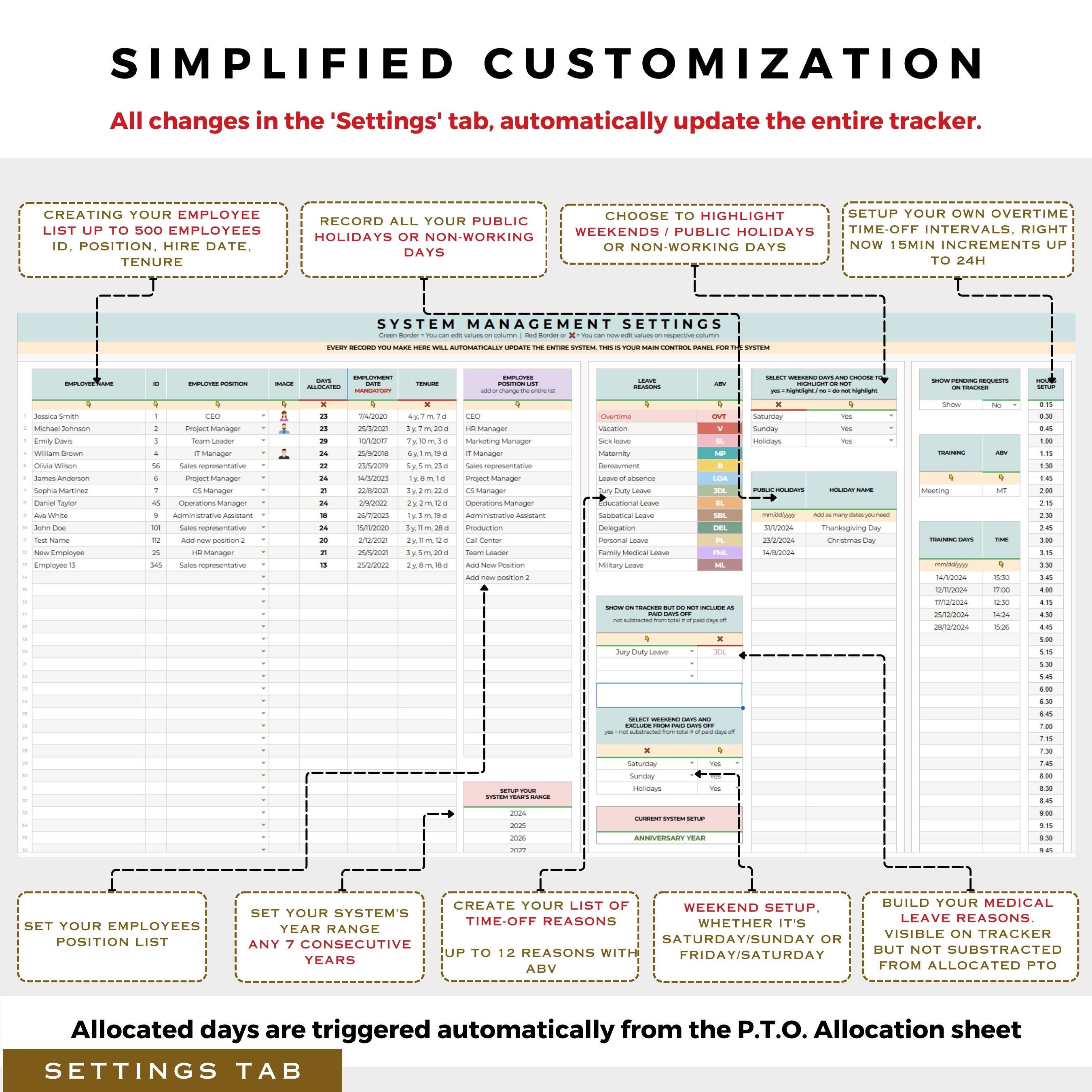 Annual Leave Tracking: Leave Tracker, Planner for Employee Vacations ...