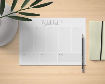 Weekly Planner, to Do List Printable, Instant Download, Daily Schedule ...