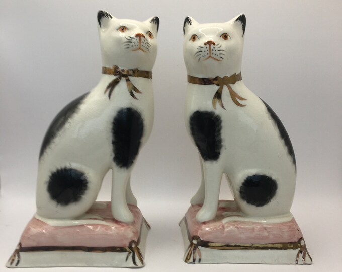 Vintage Staffordshire Ware Cats, Kent Large Porcelain Cats 1940s - Etsy