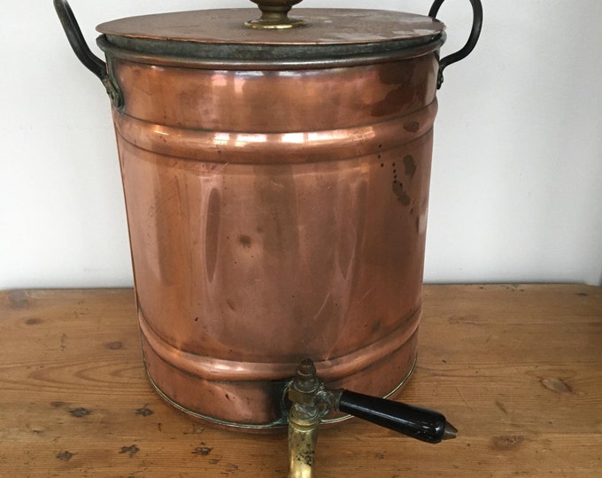 Antique Copper & Brass Dispenser/water Tank, Victorian Copper Ware ...