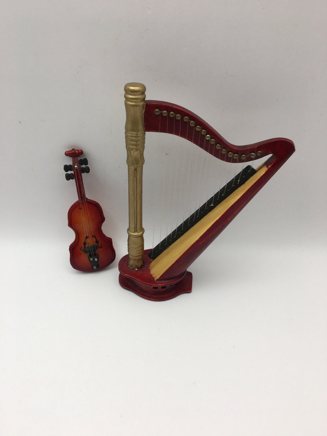 Dolls House Musical Instruments Harp, Violin, Music Room 1.12 Scale - Etsy