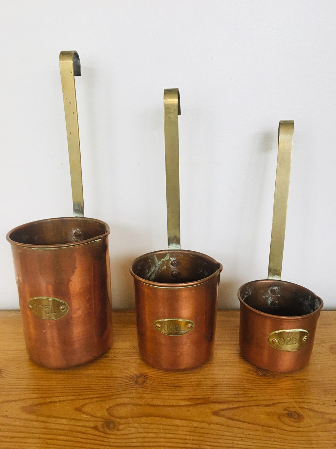 Antique Copper Measuring Cups, Grain Scoops, Victorian Copper Jugs ...