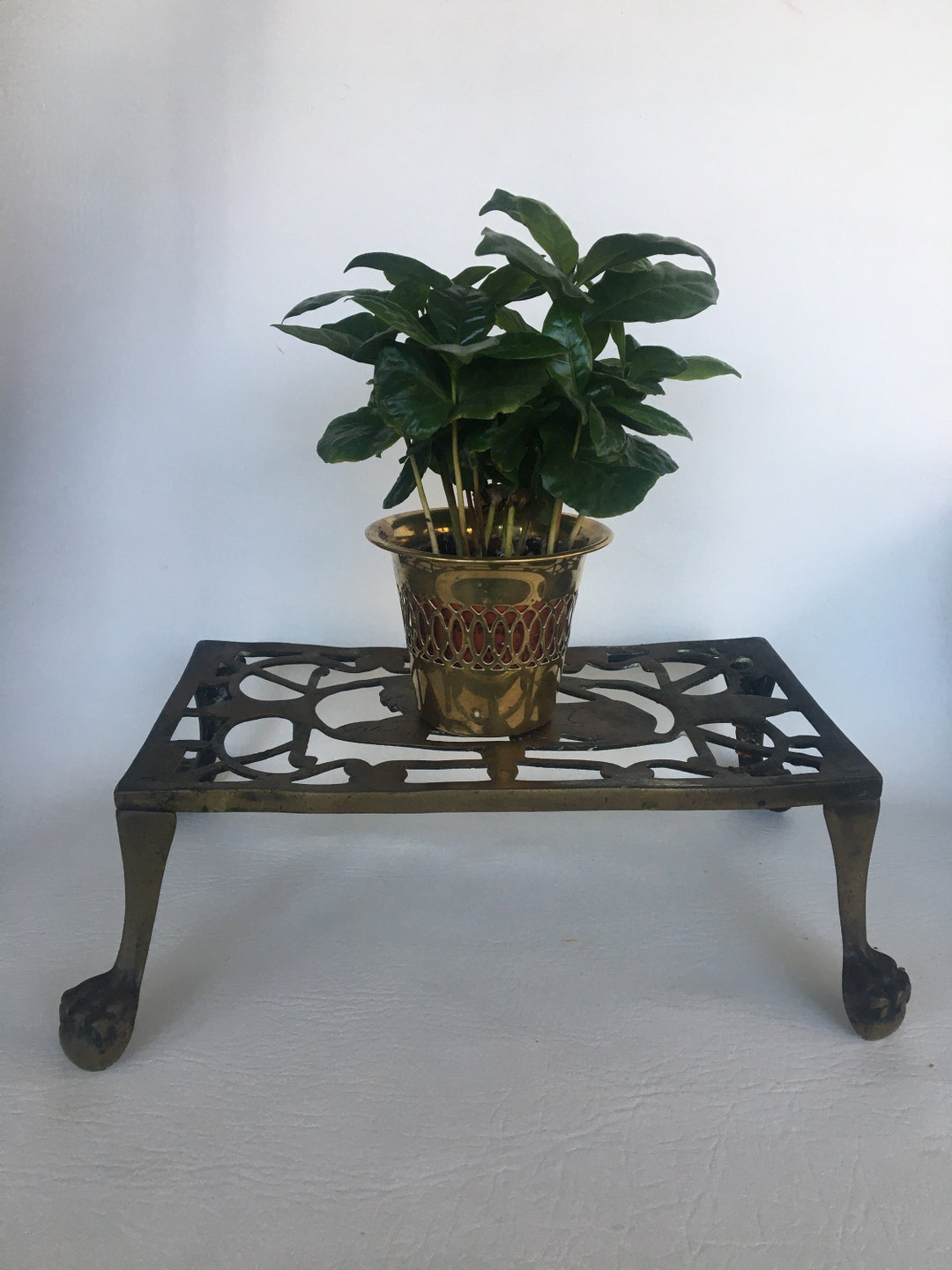 Vintage Brass Trivet Plant Stand House Plants Kettle Stand - Etsy