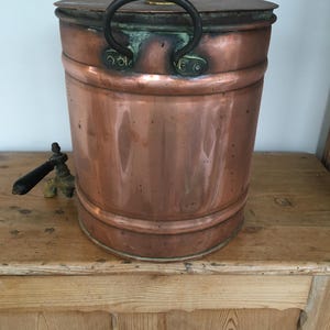Antique Copper & Brass Dispenser/water Tank, Victorian Copper Ware ...