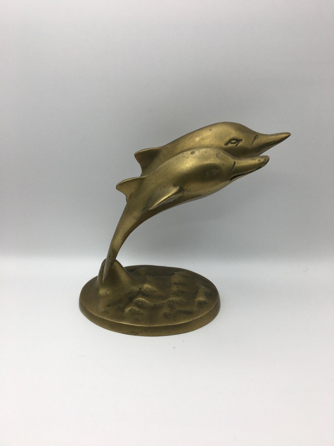 Vintage Brass Dolphin Figure, Porpoise, Orca, Ornament Midcentury - Etsy