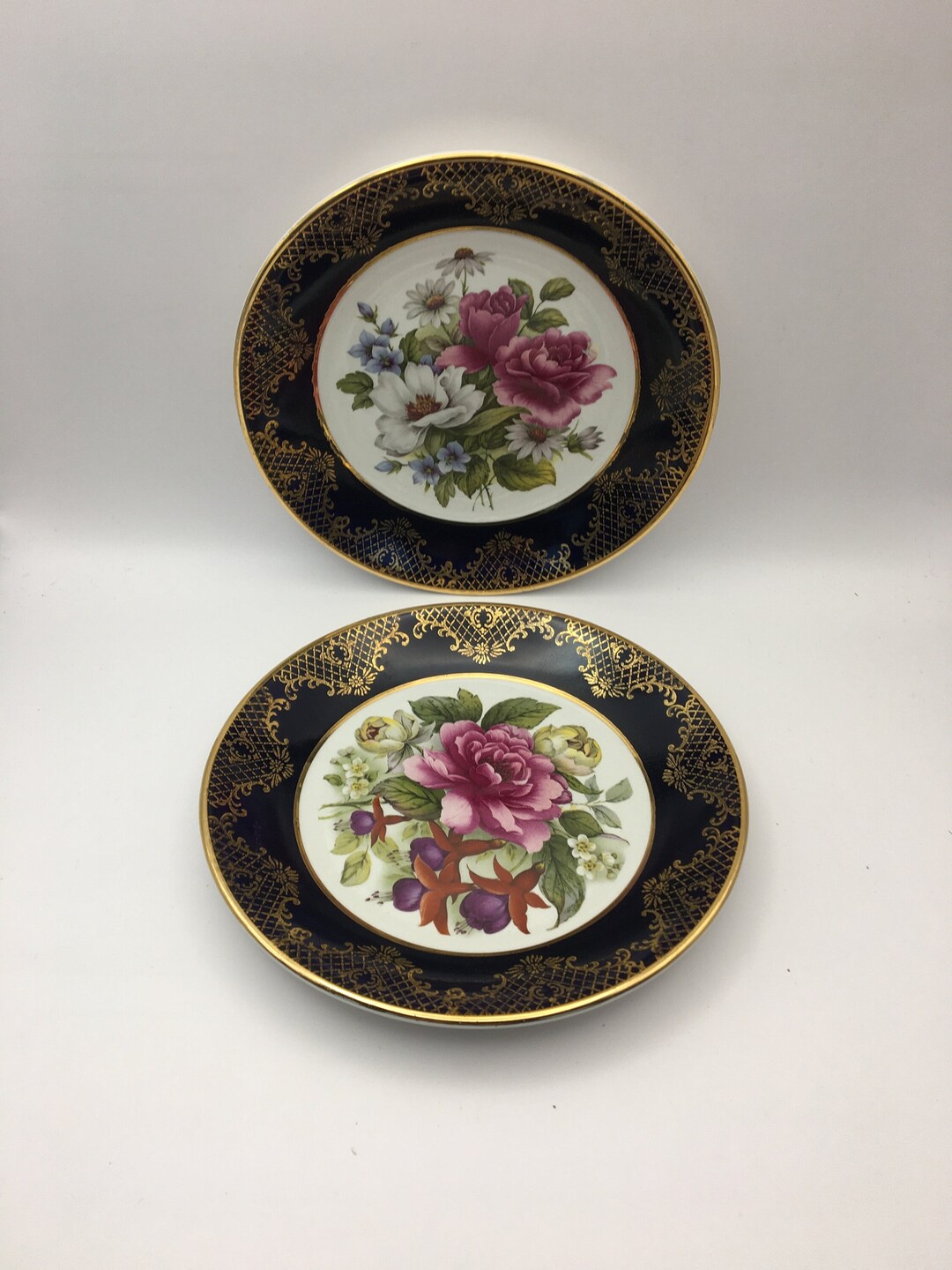 Vintage Royal Falcon Ware Weatherby Plates Set of Two Floral Hand ...