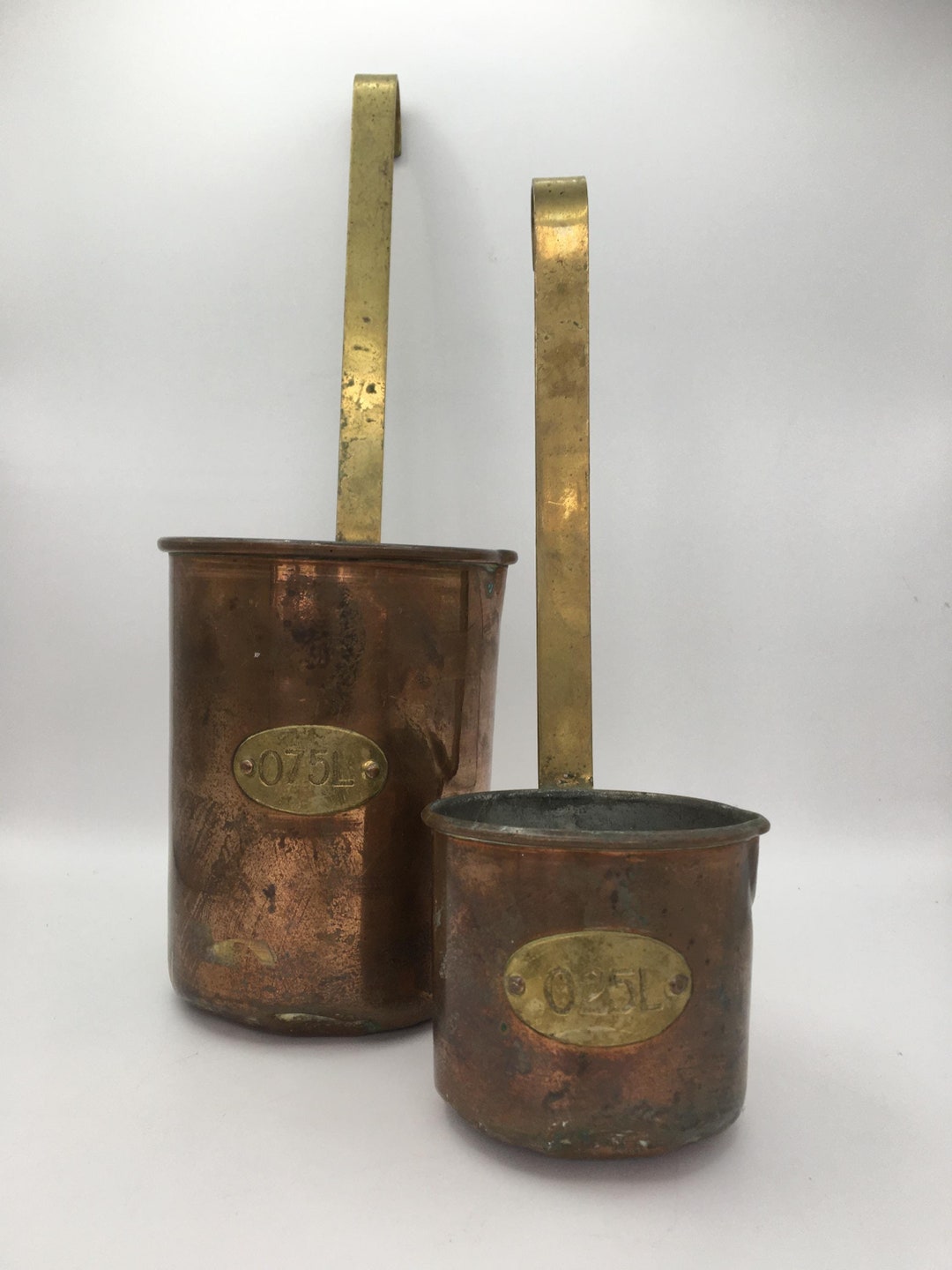 Antique Copper Measuring Cups, Victorian Farmhouse Kitchen Decor - Etsy