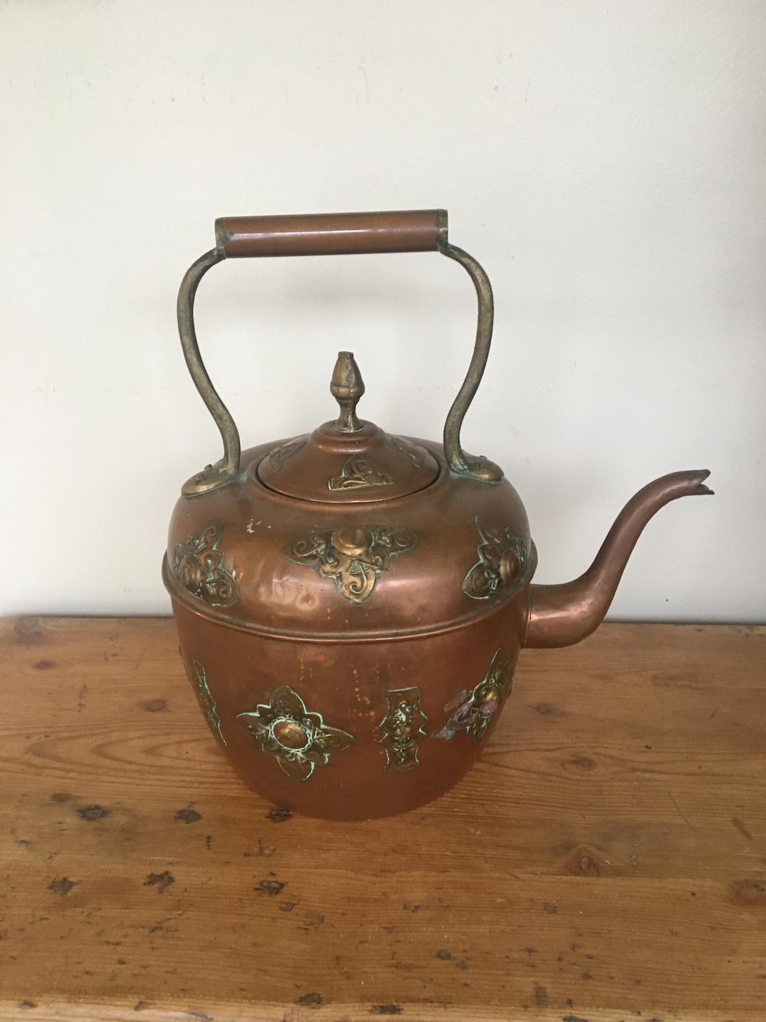 Antique Copper Kettle, Victorian Kettle, Vintage Copper Kettle ...