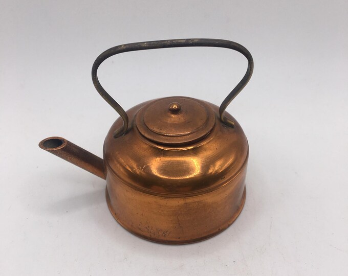 Vintage Copper Kettle, Miniature Teapot, Dolls House Accessories ...