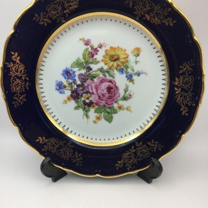 Vintage Cobalt Blue Plate, Wall Decor, Collectors Plate, Epiag D. F ...