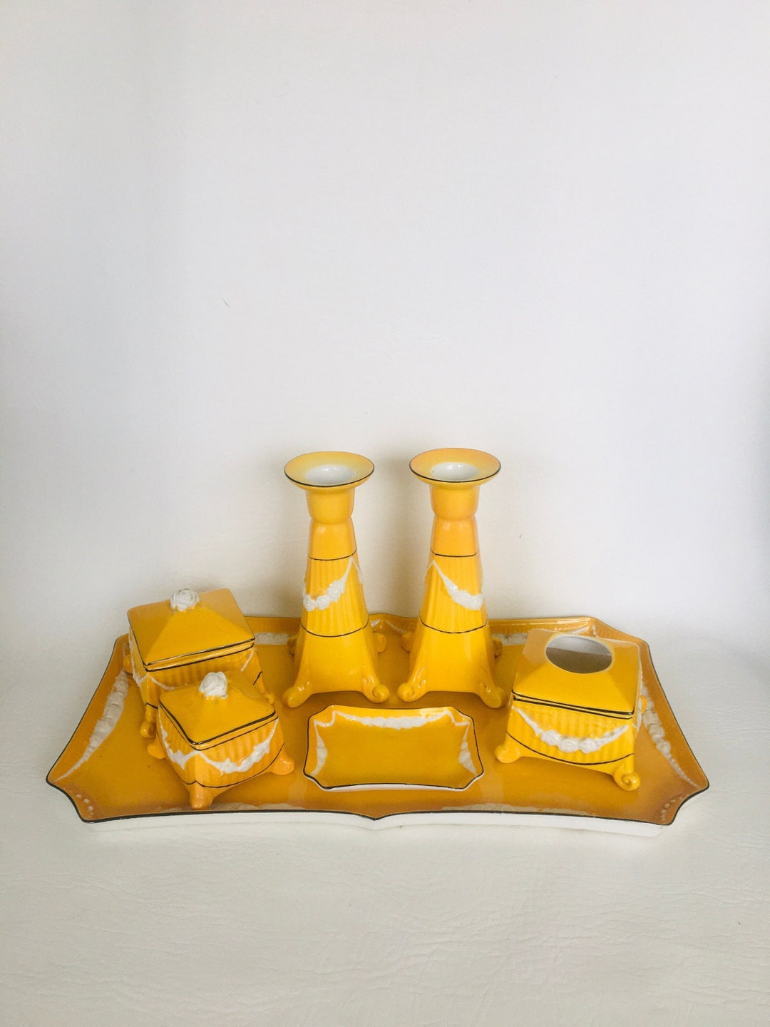 Vintage Ceramic Dressing Table Set P.A.L.T Czech - Slovakia, Vanity Set ...