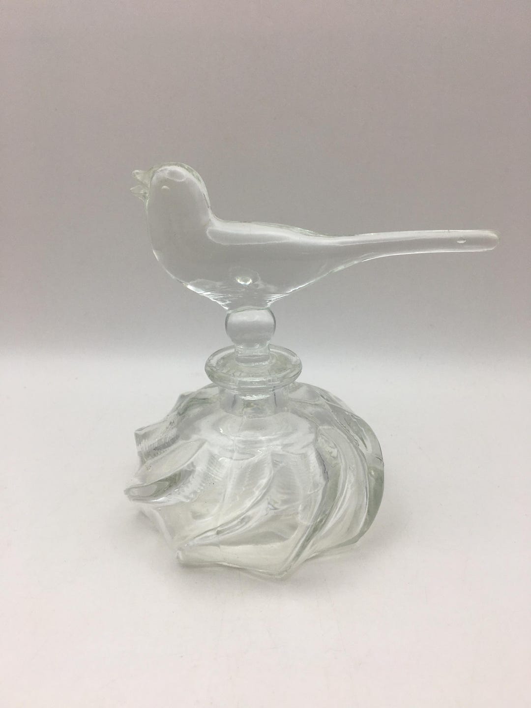 Vintage Glass Perfume Bottle, Bird Scent Bottle, Bird Figurine, Bedroom ...
