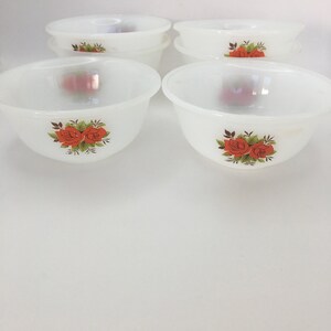 Vintage Phoenix Opalware Bowls,set of Six Pyrex Bowls, Milk Glass ...