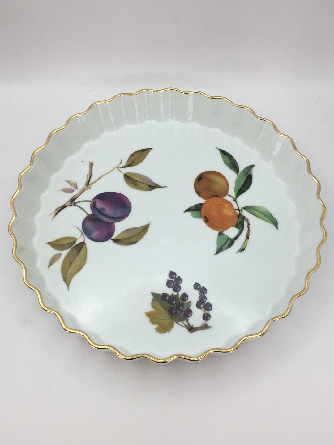 Vintage Royal Worcester Evesham Oven Dish, Flan Dish, Pie Dish, Quiche ...