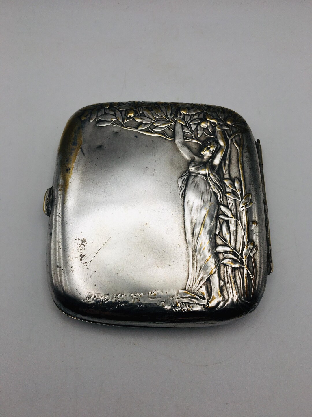 Antique Art Nouveau Cigarette Sliver Case, Vintage Cigarette Case ...