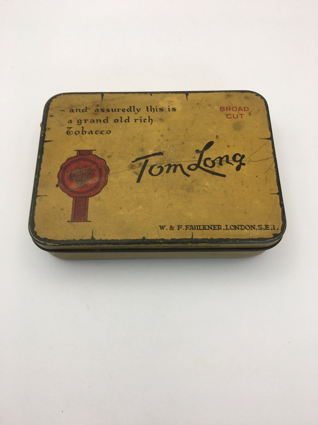 Vintage Tom Long Tobacco Tin, Cigarette Tin, Storagetin, Collectors Tin ...