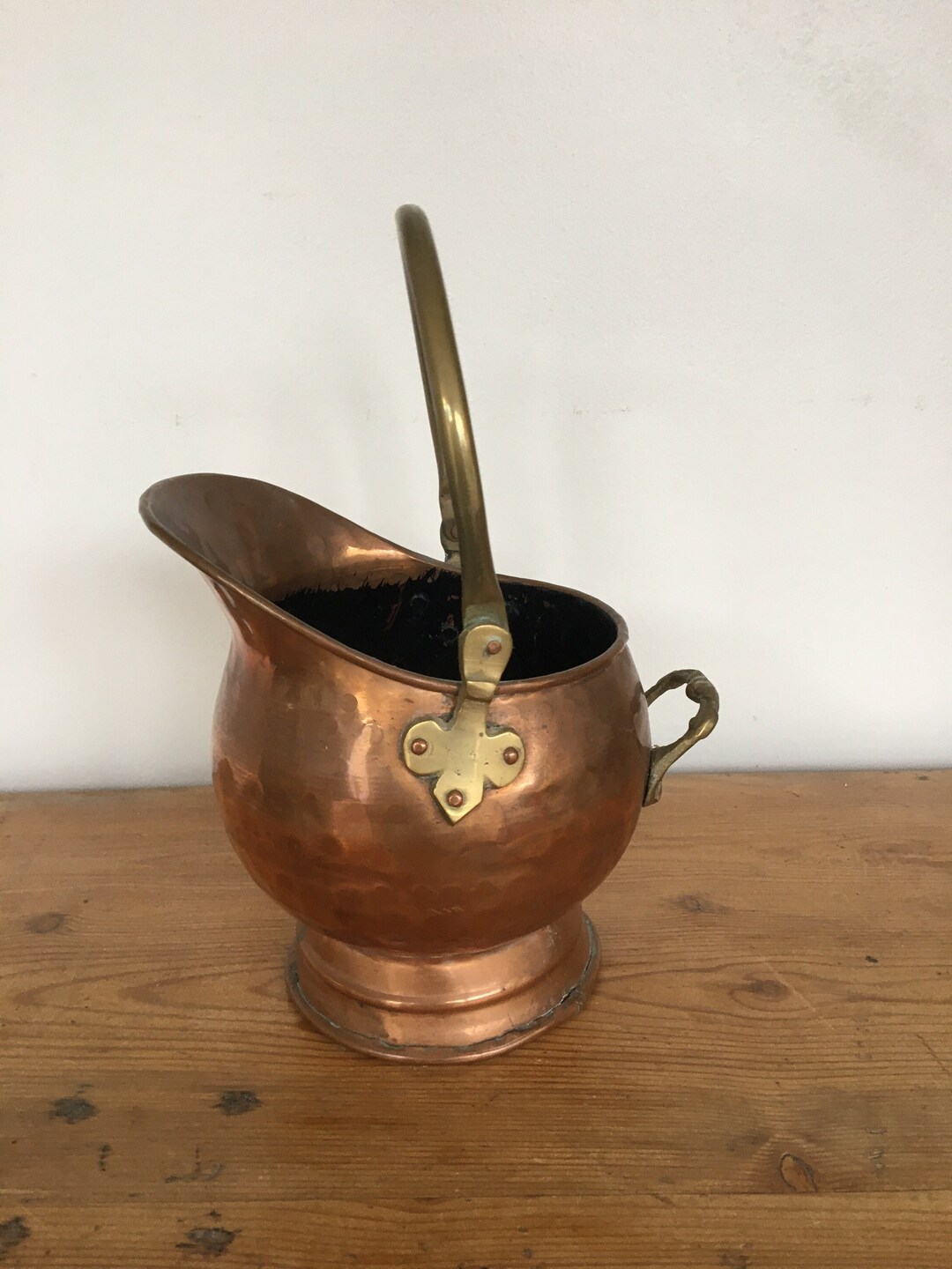 Vintage Copper Small Coal Scuttle, Plant Pot, Planter/ House Plants ...