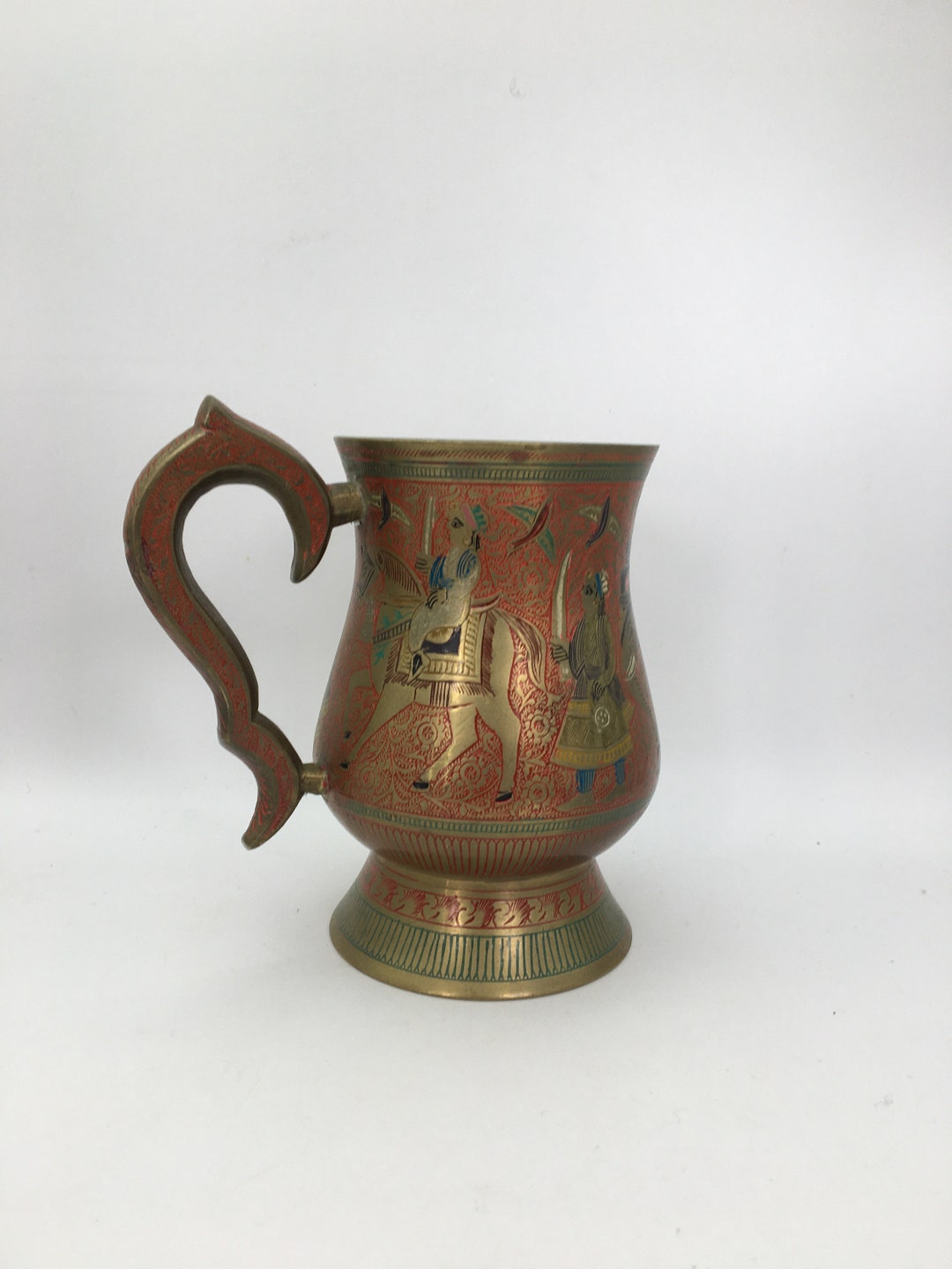 Vintage Brass Tankard, Indian Tankard, Beer Tankard, Bohemian Decor ...