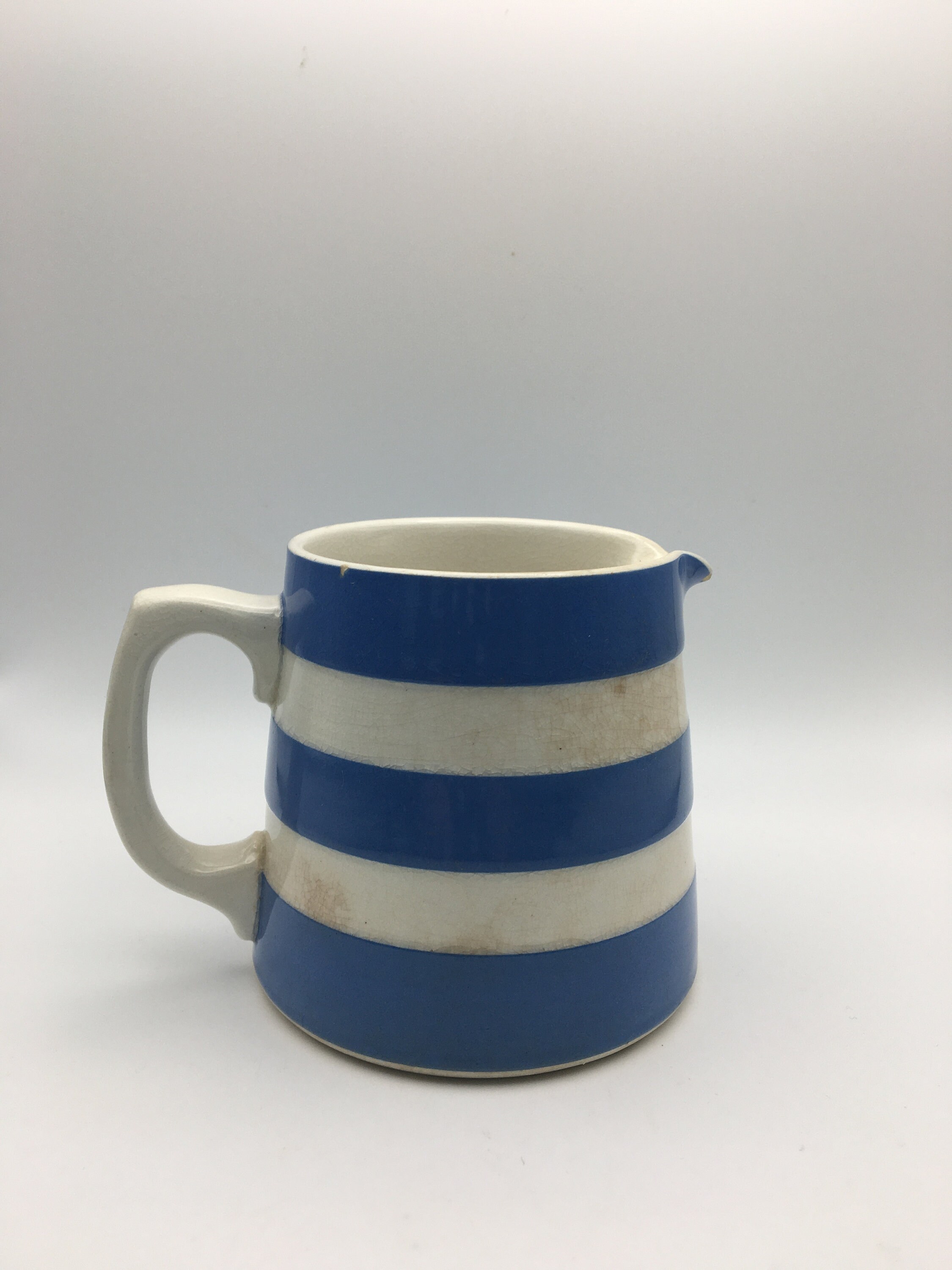 Rare Cornish Ware T.g.green Small Milk/ Cream Jug Blue & White - Etsy
