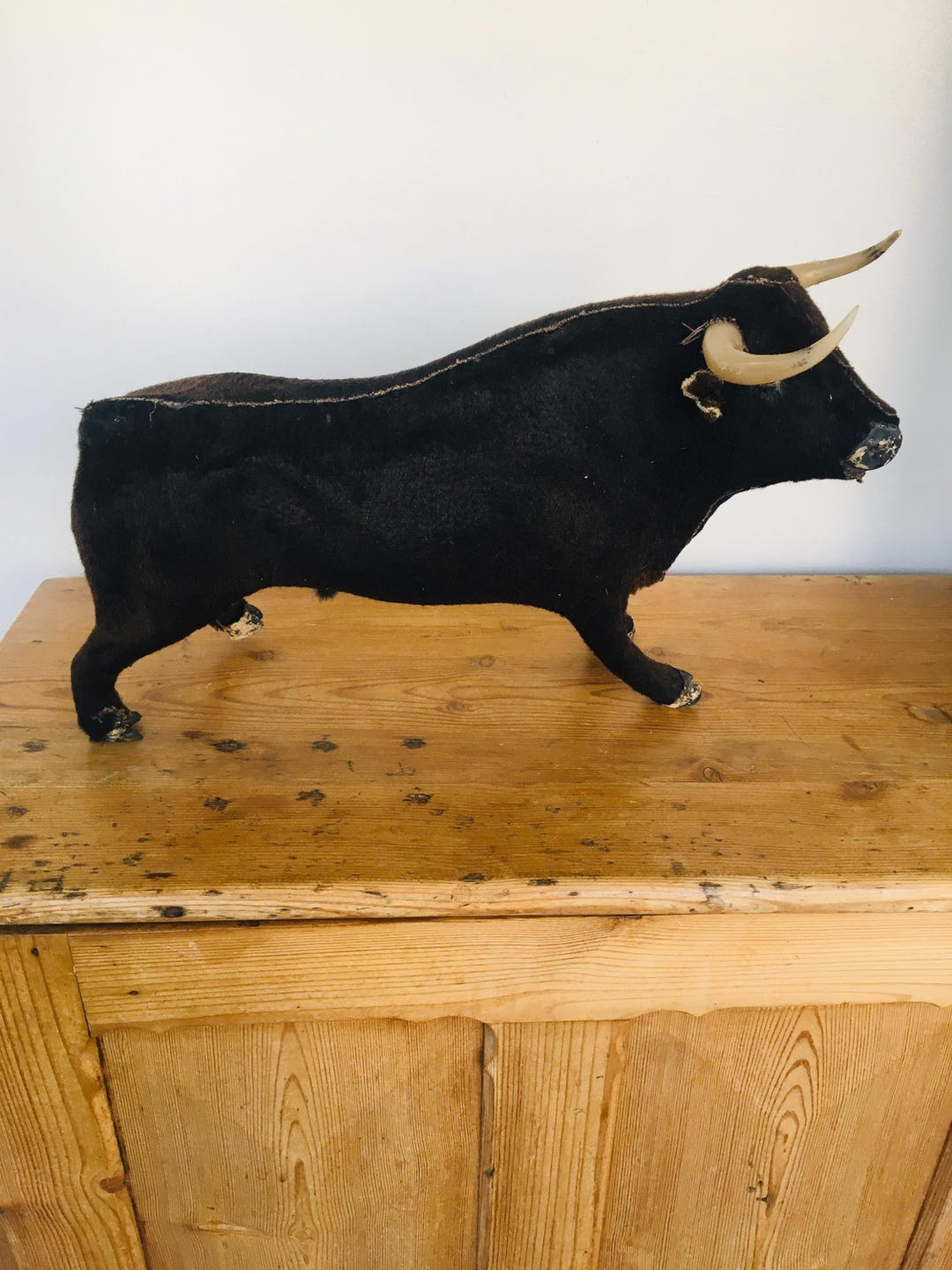 Vintage Spanish Bull, Fighting Bull, Bull Figurine, Large Model Bull ...