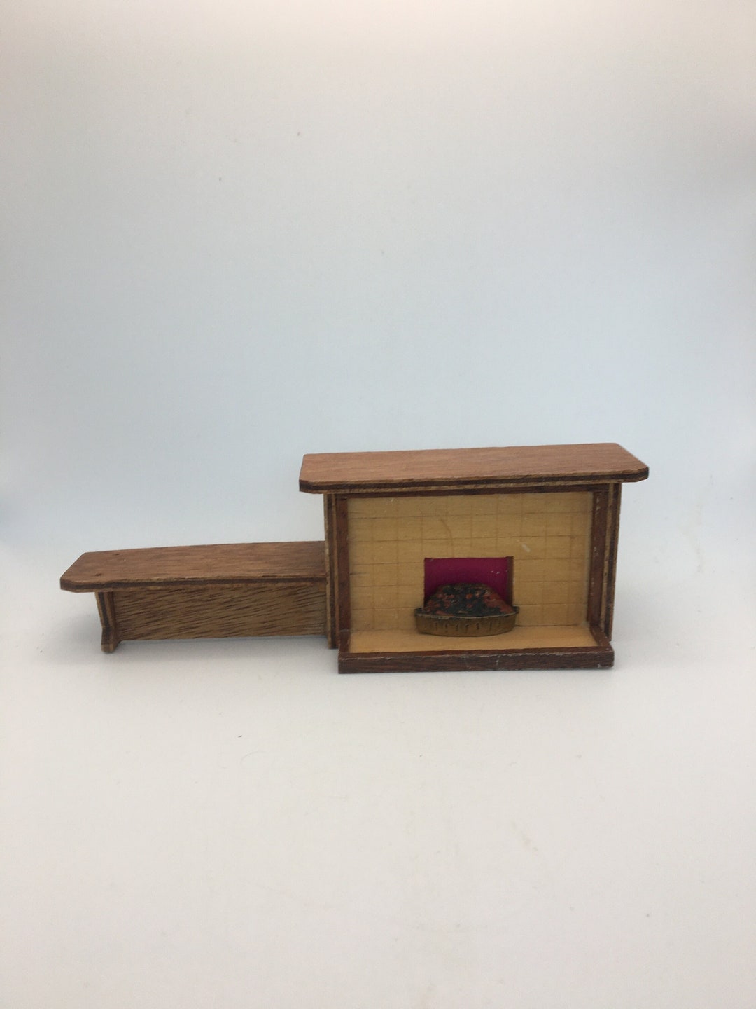 Vintage Dolls House Sitting Room Fireplace Wooden Fire - Etsy